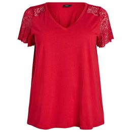 ZIZZI T-Shirt 'MBRynn' Damen Gr&ouml;&szlig;e XXXL/4XL rot