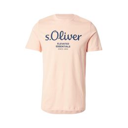 s.Oliver T-Shirt Herren Größe M navy / hellorange