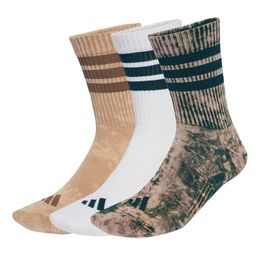adidas Sportswear Sportsocken 'Stonewash Crew 3 Pairs' Herren Gr&ouml;&szlig;e 31/33 sand / braun / dunkelgr&uuml;n / wei&szlig;