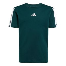 adidas Sportswear Funktionsshirt 'Essentials' Jungen Größe 152 dunkelgrün / weiß