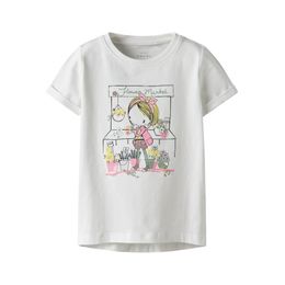 name it T-Shirt 'NMFVIX' Mädchen Größe 122/128 hellpink / weiß