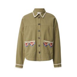 Y.A.S YAS Jacke 'YASMIRRA' Damen Gr&ouml;&szlig;e S blau / oliv / hellpink / wei&szlig;