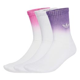 adidas originals Socken 'Ombre Crew 3 Pairs' Damen Gr&ouml;&szlig;e 40/42 lila / hellpink / wei&szlig;