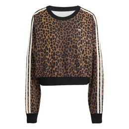 adidas originals Sweatshirt 'Leopard Crewneck' Damen Größe M/L cognac / schwarz / weiß
