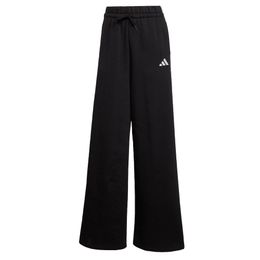 adidas Sportswear Sporthose '3-Stripes Fleece Wide' Damen Gr&ouml;&szlig;e XXXS/XXS schwarz / wei&szlig;