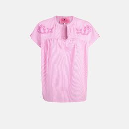 LIEBLINGSST&Uuml;CK LIEBLINGSST&Uuml;CK Bluse 'Katalina' Damen Gr&ouml;&szlig;e XXL pink / wei&szlig;