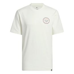 adidas Sportswear Funktionsshirt 'Country Club Scenic' Herren Gr&ouml;&szlig;e L dunkelgr&uuml;n / hellorange / wei&szlig;