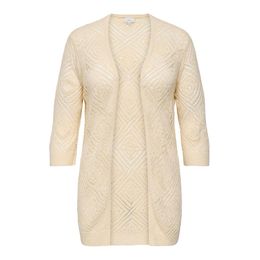 Only Carmakoma Strickjacke 'CARWisty' Damen Gr&ouml;&szlig;e M ecru