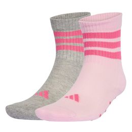 adidas Performance Sportsocken 'Kids Anti-Slip' Jungen Größe 28/30 graumeliert / rosa / hellpink