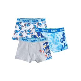 next Boxershorts 'Sonic' Jungen Gr&ouml;&szlig;e 116 hellblau / graumeliert / wei&szlig;