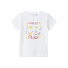 name it T-Shirt 'NMFJEANETTE' Mädchen Größe 122/128 blau / gelb / rosa / weiß