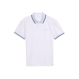 Tom Tailor Poloshirt Herren Gr&ouml;&szlig;e L hellblau / schwarz / wei&szlig;