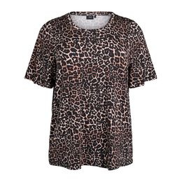 ZIZZI T-Shirt Damen Gr&ouml;&szlig;e 7XL/8XL beige / braun / schwarz