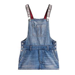 Tommy Jeans - Kleider 'TOMMY GIRL DENIM DUNGAREE' Damen Gr&ouml;&szlig;e 38 bunt Winterkleid