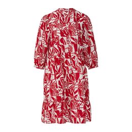 s.Oliver Kleid Damen Größe 42 rot / weiß Winterkleid