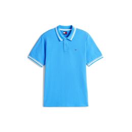 Tommy Jeans Poloshirt Herren Gr&ouml;&szlig;e S neonblau / wei&szlig;
