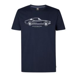 PETROL INDUSTRIES T-Shirt 'Bluefront' Herren Gr&ouml;&szlig;e XS marine / wei&szlig;