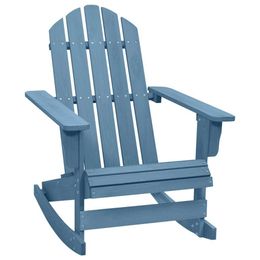 Adirondack-Schaukelstuhl Massivholz Tanne Blau