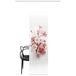 Schiebegardine HEINE HOME, rosa (altrose, weiß), B:60cm H:245cm, Polyester, Gardinen
