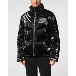 Daunenjacke Plein Sport "Daunenjacke", Herren, Gr. 4XL, schwarz (02, schwarz), Obermaterial: 100% Nylon; Futter: 100% Polyester; Füllung: 100% Polyester, Jacken