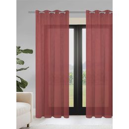 Gardine HEINE HOME Gr. 1, lila (beere), B:140cm H:160cm, Polyester, Gardinen