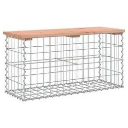 vidaXL Gartenbank aus Gabionen 83x31,5x42 cm Massivholz Douglasie