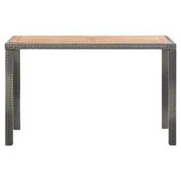 vidaXL Gartentisch Anthrazit und Braun 123x60x74 cm Massivholz Akazie