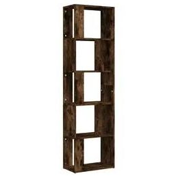 vidaXL Bücherregal Räuchereiche 45x24x160 cm Holzwerkstoff