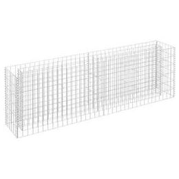 vidaXL Gabionen-Hochbeet Verzinkter Stahl 180×30×60 cm