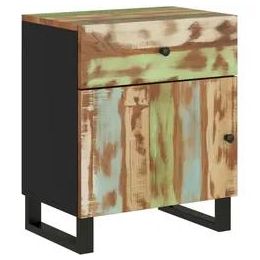 vidaXL Nachttisch 50x33x60 cm Altholz Massiv & Holzwerkstoff