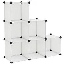 vidaXL Regalsystem mit 6 Würfeln Transparent PP