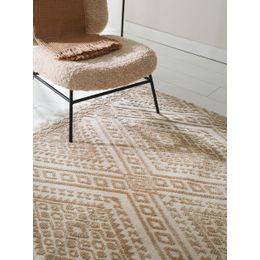 benuta Nest Kurzflor Teppich Elias Beige 120x170 cm - Moderner Kurzflor-Teppich für Wohnzimmer