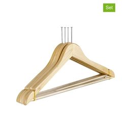 Wenko 4er-Set: Kleiderbügel in Natur - (B)45 x (H)23,5 cm - 36% | Garderoben