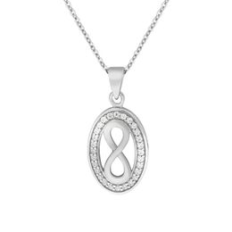 ZEEme Silber Halskette Silber 925 rhodiniert mit Unendlichkeits-Symbol