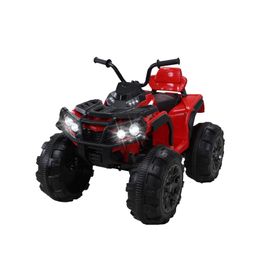 Actionbikes Motors Kinderquad Bumper, Kinder-Elektroauto mit Fernbedienung, 70 Watt, Sto&szlig;d&auml;mpfer, Bremsautomatik, LED (Rot)