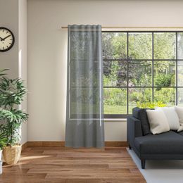 Neutex for you! Vorhang NEUTEX FOR YOU "Alora Eco" Gr. 1, grau (anthrazit), B:144cm H:245cm, Baumwolle, Polyester, Gardinen