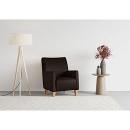 Sit & More Sessel SIT & MORE "Bosse", braun (mocca), B:74cm H:93cm T:81cm, Sessel, Sessel, mit Federkern