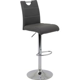 Barhocker Hela "Miranda II H", grau, B:38cm H:97cm T:50cm, Hocker