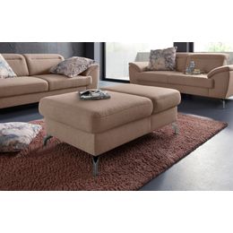Sit & More Hocker SIT & MORE "Percy", beige, B:114cm H:46cm T:71cm, Hocker, Polsterhocker Sitzhocker, Fu&szlig;h&ouml;he 15cm, mit Klappfunktion, wahlweise in 2 Fu&szlig;farben