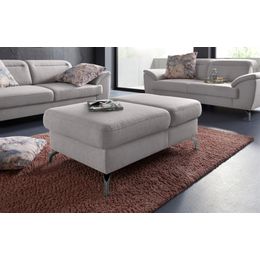 Sit & More Hocker SIT & MORE "Percy", grau, B:114cm H:46cm T:71cm, Hocker, Polsterhocker Sitzhocker, Fu&szlig;h&ouml;he 15cm, mit Klappfunktion, wahlweise in 2 Fu&szlig;farben