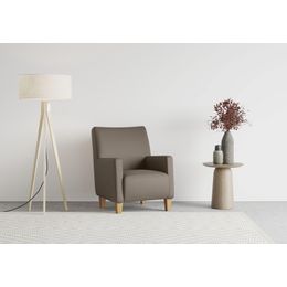 Sit & More Sessel SIT & MORE "Bosse", braun (nuss), B:74cm H:93cm T:81cm, Sessel, Sessel, mit Federkern