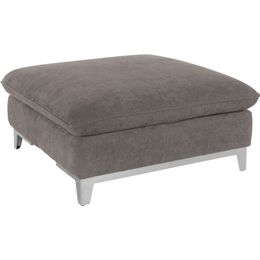 Hocker COTTA "Teresa", grau (elefant), B:98cm H:46cm T:98cm, Struktur (100% Polyester );Chenille (90% Polyester; 10% Polyamid ), Hocker, Hocker