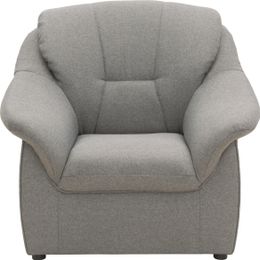Sessel DOMO collection "Faenza f&uuml;r kleine R&auml;ume, zeitlos und elegant, kompakte Ma&szlig;e", grau (hellgrau), B:83cm H:88cm T:82cm, 100% Polyester, Sessel, Sessel