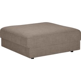 Polsterhocker Trendmanufaktur "Bourbon", grau (taupe gray), B:114cm H:43cm T:114cm, 100% Polyester, Hocker, Polsterhocker, In verschiedenen Gr&ouml;&szlig;en erh&auml;ltlich