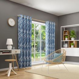 Neutex for you! Vorhang NEUTEX FOR YOU "Arosa Eco" Gr. 1, blau (jeansblau), B:146cm H:245cm, Baumwolle, Polyester, Gardinen