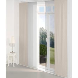 Schiebegardine WIRTH "Torbole" Gr. 1, gelb (ocker), B:60cm H:145cm, Jacquard, Baumwolle, Polyester, Gardinen