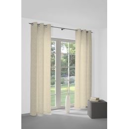 Vorhang WIRTH "Telfort" Gr. 1, gold (goldfarben), B:132cm H:145cm, Jacquard, Baumwolle, Polyester, Gardinen