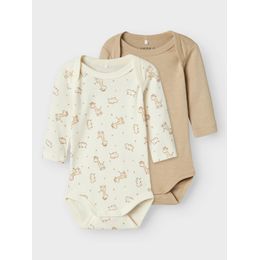name it Body Jungen Gr&ouml;&szlig;e 68 creme / dunkelbeige