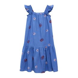 Mango Kids M&auml;dchen - Kleider 'DRESS PAIPAI' M&auml;dchen Gr&ouml;&szlig;e 122 blau / rosa / dunkelrot