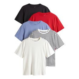 The Set T-Shirt Damen Gr&ouml;&szlig;e XL himmelblau / knallrot / schwarz / wei&szlig;